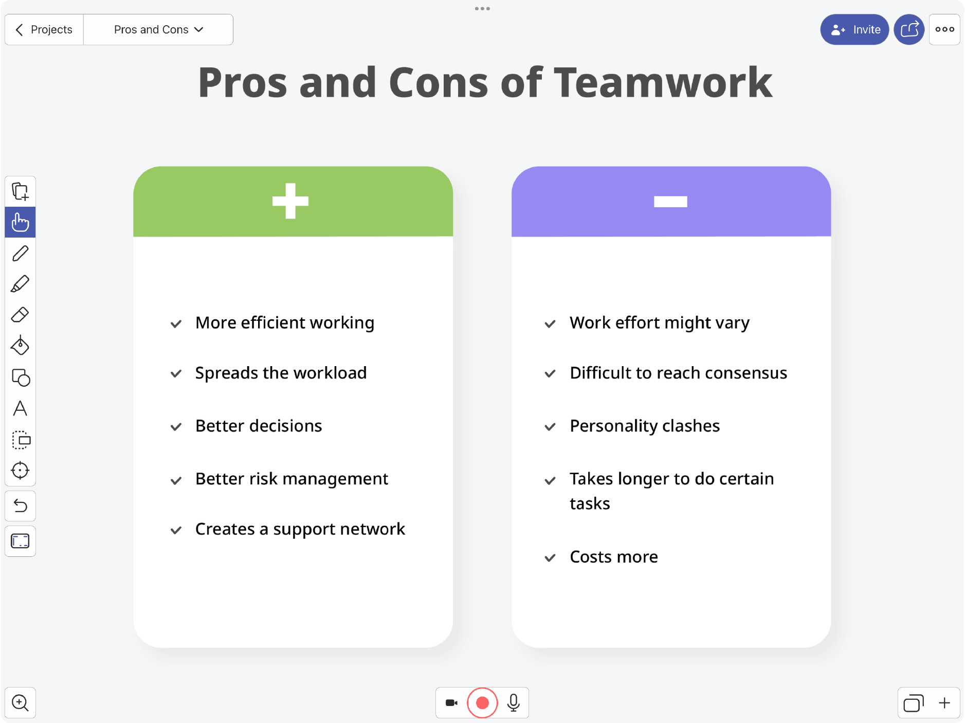 Pros and Cons template | Explain Everything Pros and Cons template | Explain Everything