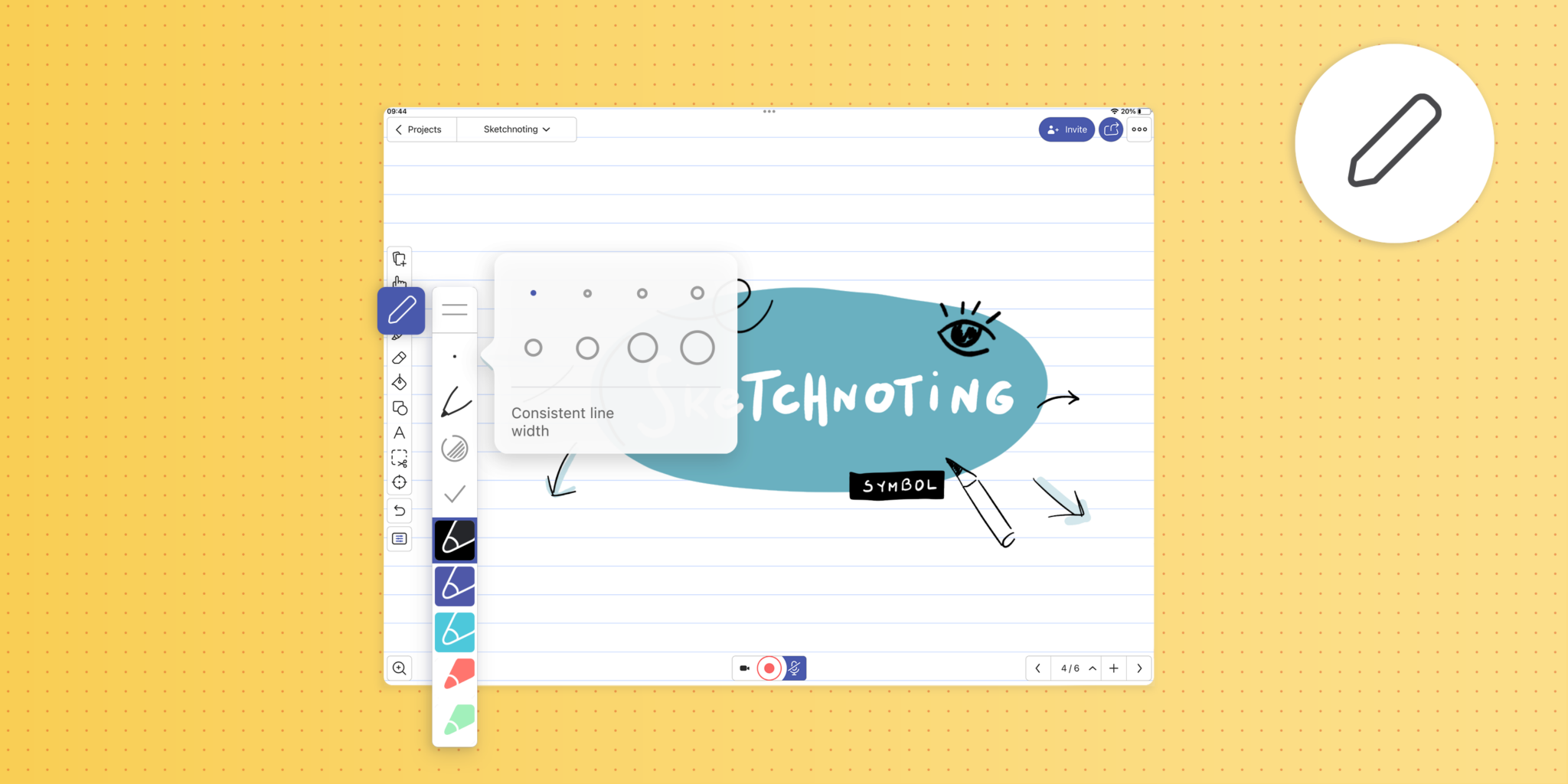 How to draw notes? Sketchnoting using a whiteboard